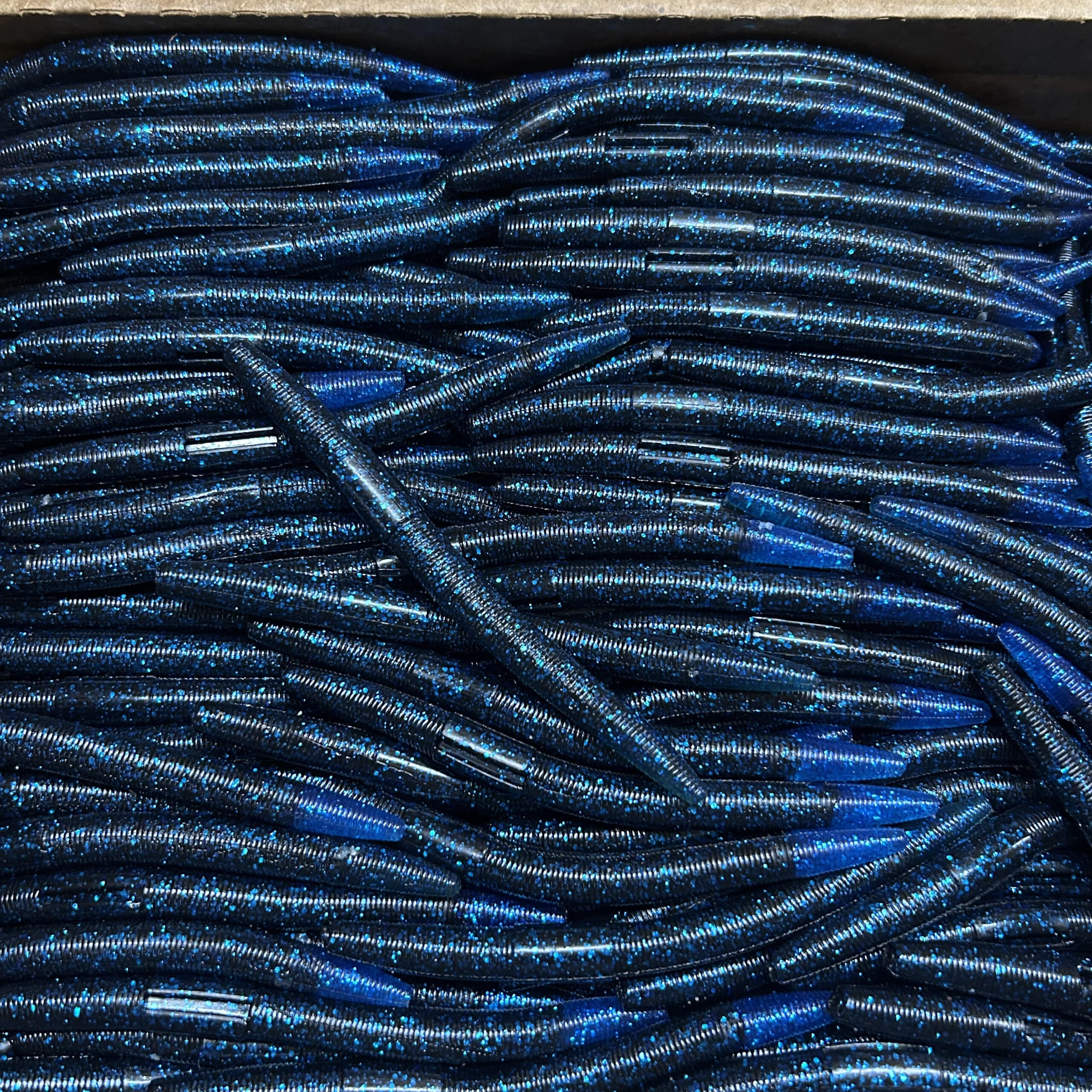 6″ Big Stick -Black Blue Tip Extra Blue Flake – Bruiser Baits